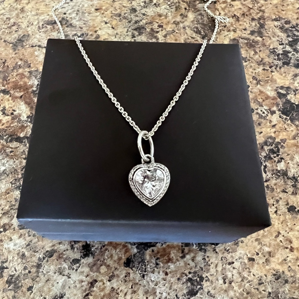 Pandora Heart Necklace - Sparkling Love - Valentines … - Gem